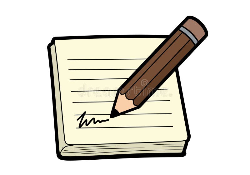 Pencil writing clip art stock vector. Illustration of office - 362858466