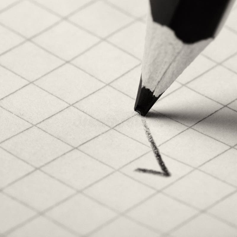 Pencil writing a mark stock photo. Image of checkbox - 17452662