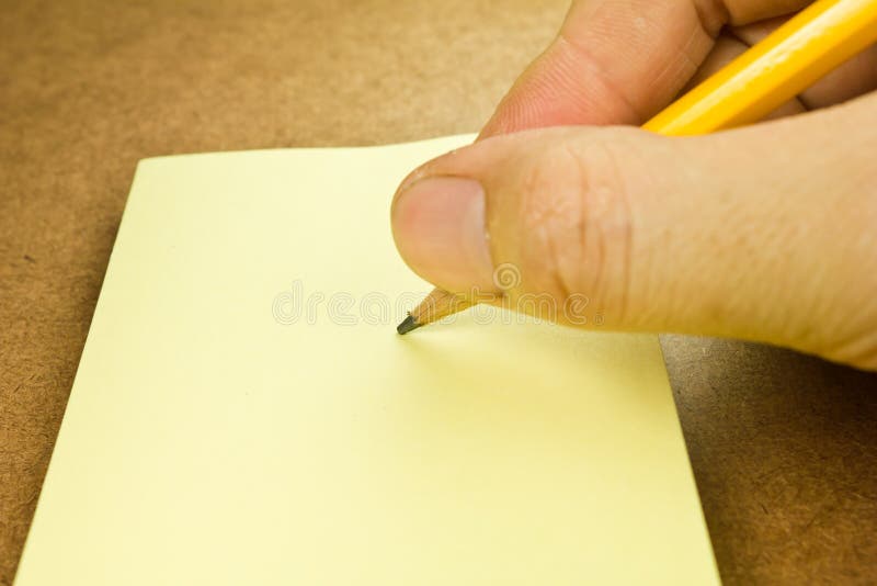Pencil Writing on Note Paper Stock Photo - Image of professional ...