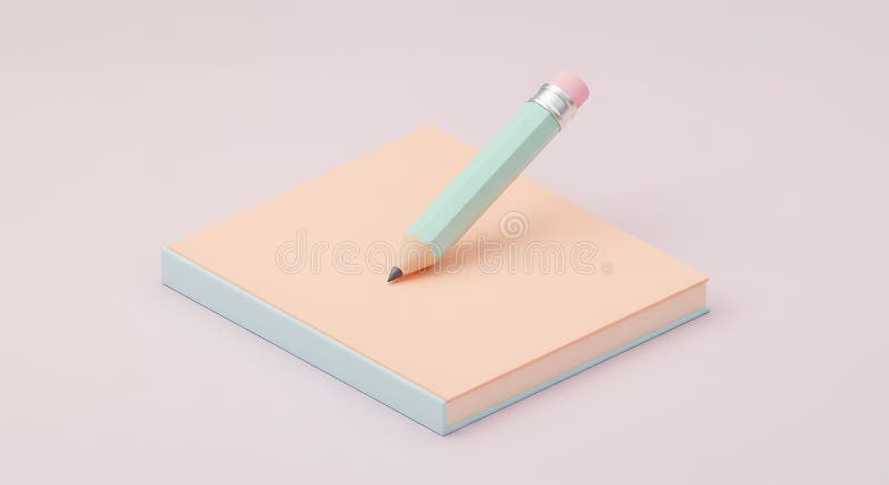Pencil Writing on Pastel Sticky Note Pad for Creative Ideas Stock ...