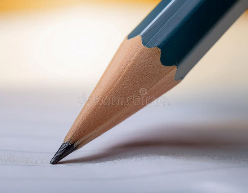 Pencil Writing on a Sheet of Paper, Illustrating Writing, Drawing, and ...