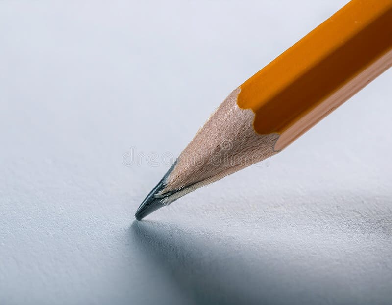 Pencil Writing on a Sheet of Paper, Illustrating Writing, Drawing, and ...