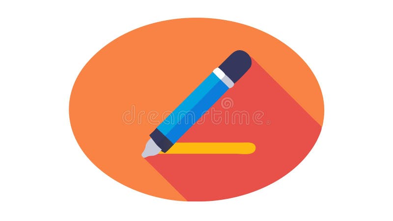 Pencil Writing Tool Icon, Flat Design Education Symbol, Vector Design ...