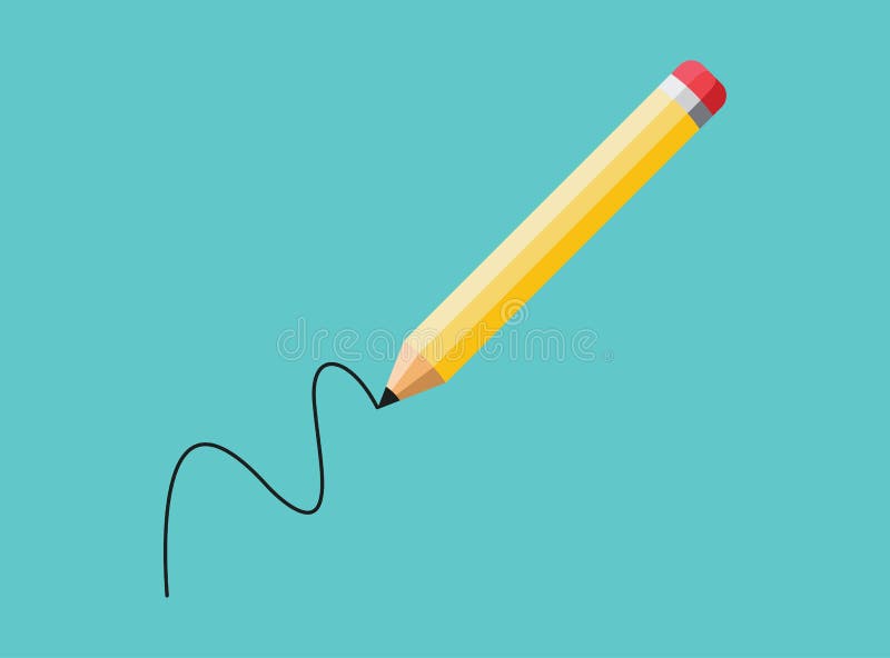 Pencil stock vector. Illustration of isolated, letter - 42572946