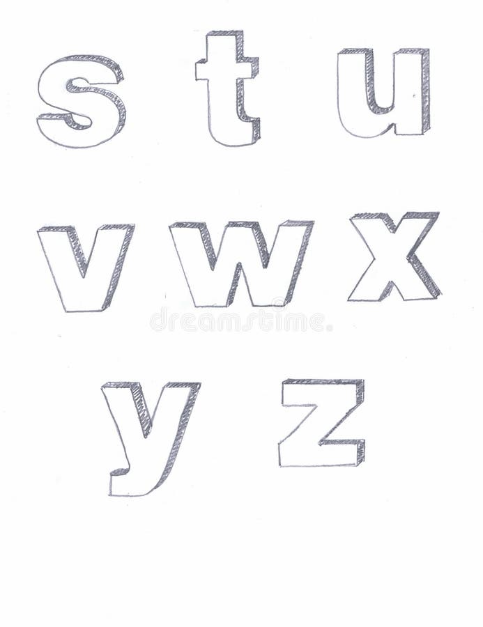 Penciled letters stock photo. Image of school, sign, education - 46916336