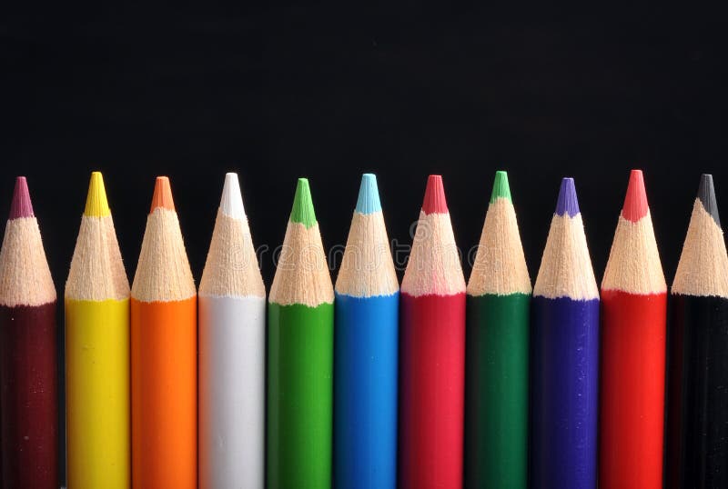 Free Standing Colored Pencils Stock Photo - Image of sketch, draw: 7524