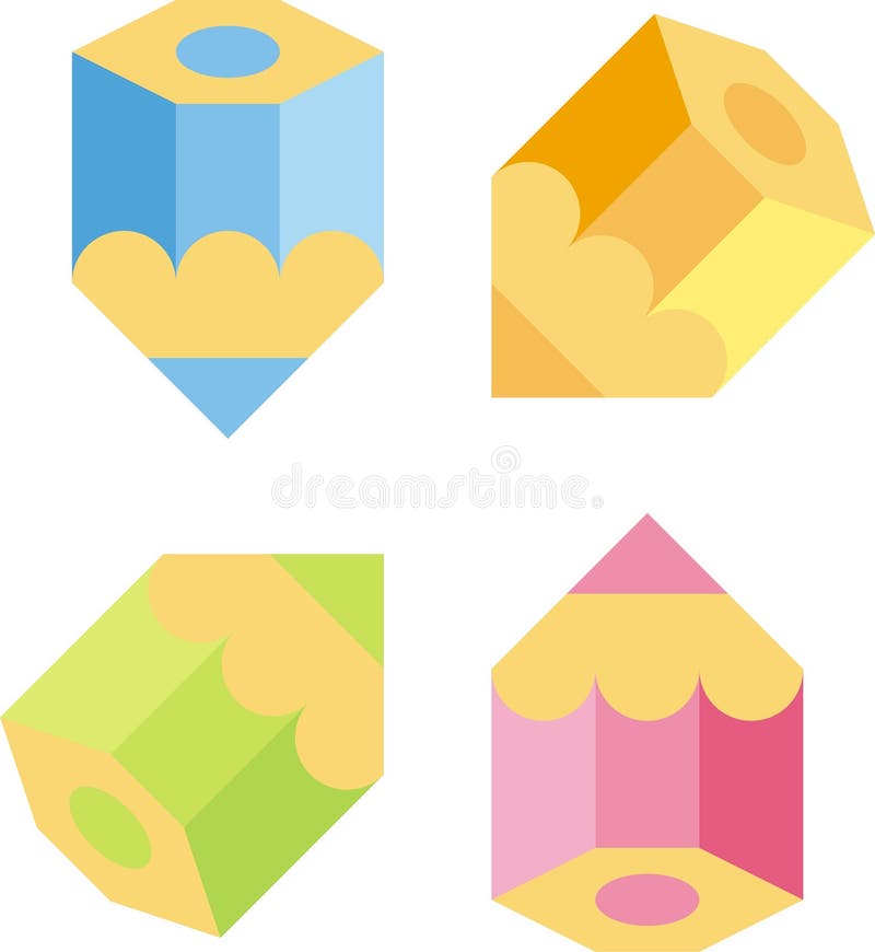 Ten small pencils stock vector. Illustration of blue - 13383209