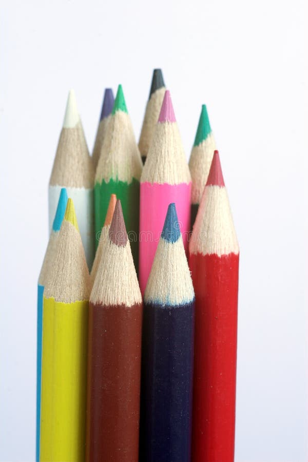 Free Standing Colored Pencils Stock Photo - Image of sketch, draw: 7524