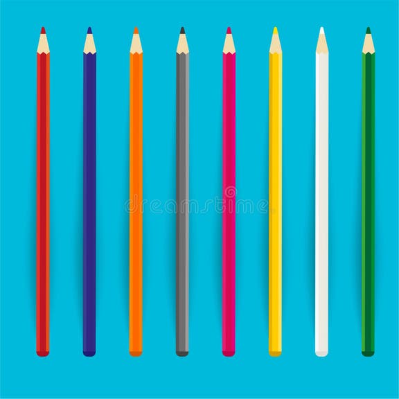 Eight Yellow Pencils Stock Illustrations – 23 Eight Yellow Pencils ...