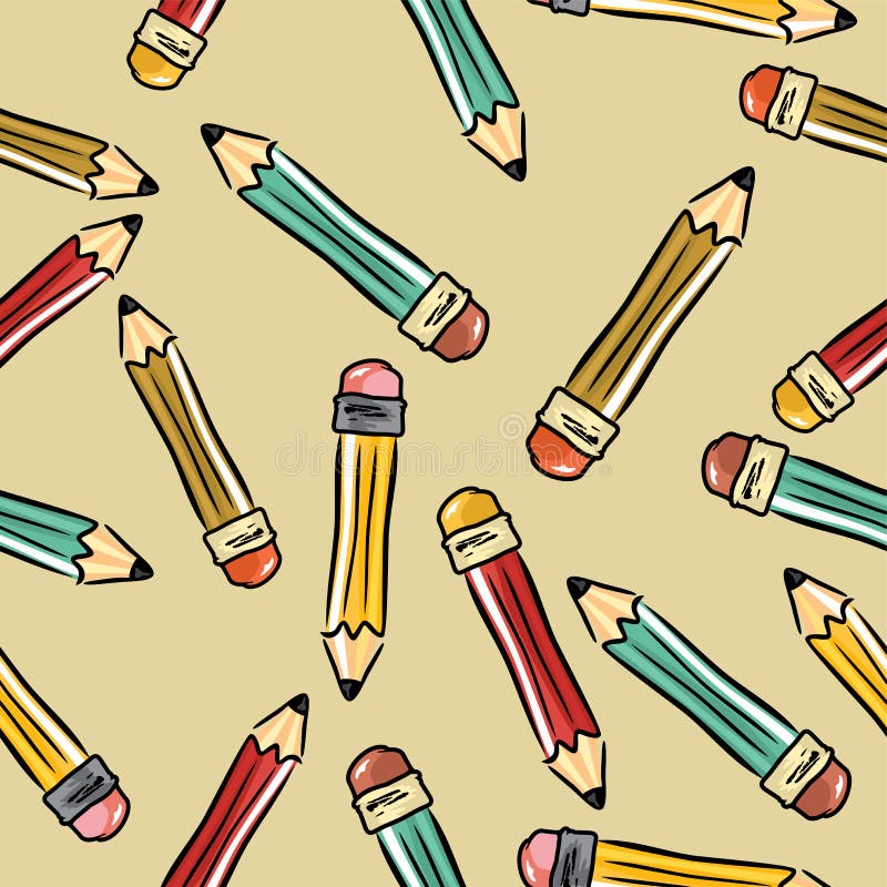 Pencils Background in Grey Tones Stock Illustration - Illustration of ...