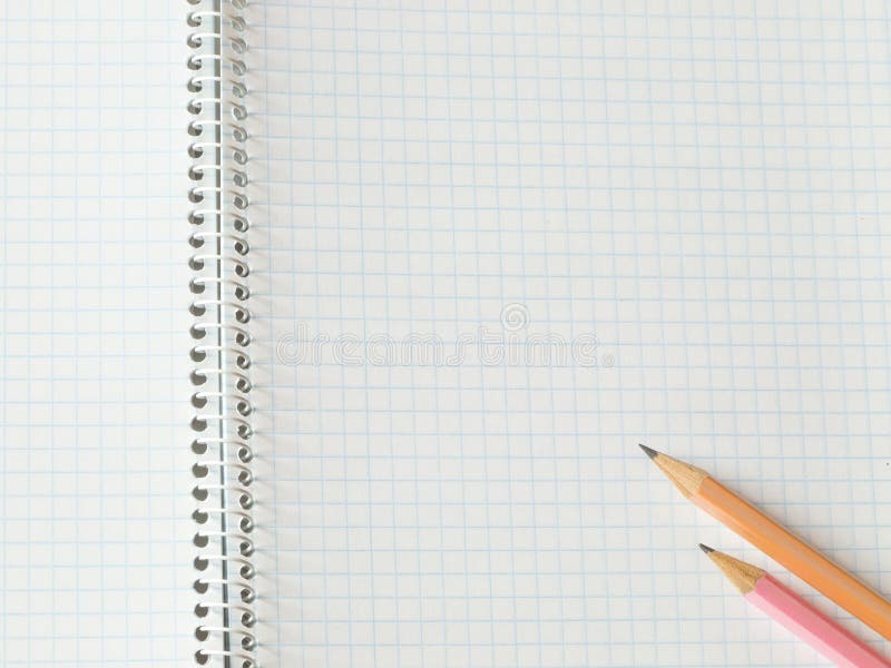 Pencils on copy-book stock image. Image of close, texture - 10759153