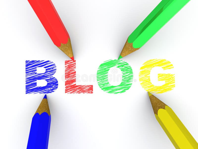 Pencils Depicting Text Blog Stock Illustration - Illustration of ...