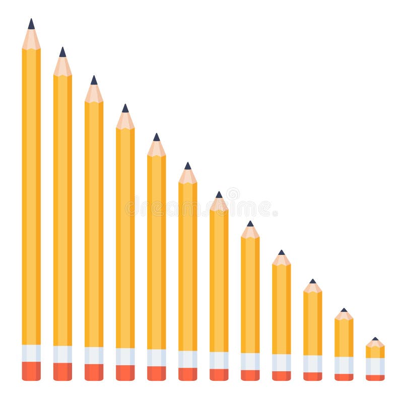 Long Short Pencils Stock Illustrations – 100 Long Short Pencils Stock ...