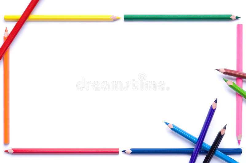 Pencils frame stock photo. Image of frame, background - 12640678