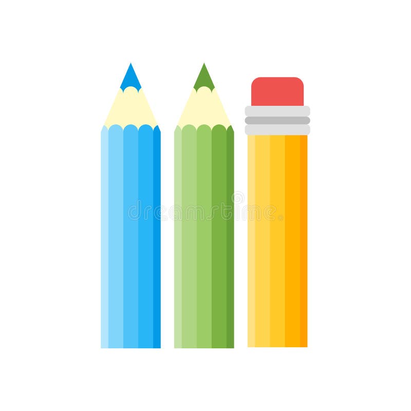 Pencils Icon Vector Sign and Symbol Isolated on White Background Stock ...
