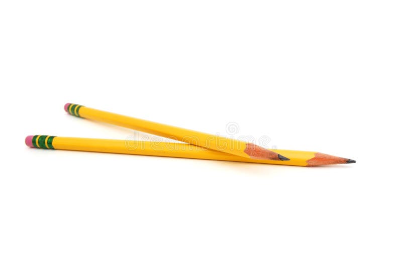 Very Short Yellow Pencil with a Rubber Stock Image - Image of work ...