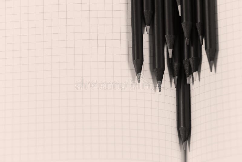 Pencils on a math page stock photo. Image of mathematics - 74608138
