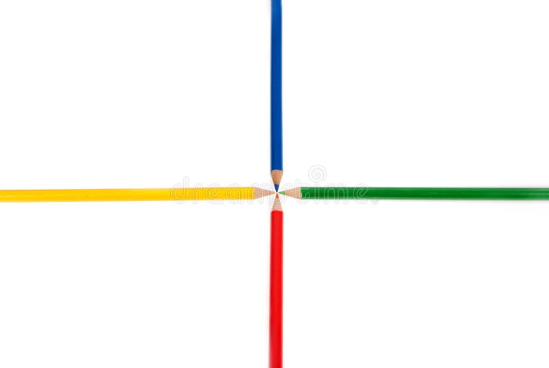 Pencils Ordered Mutually Perpendicular Stock Photo - Image of colored ...