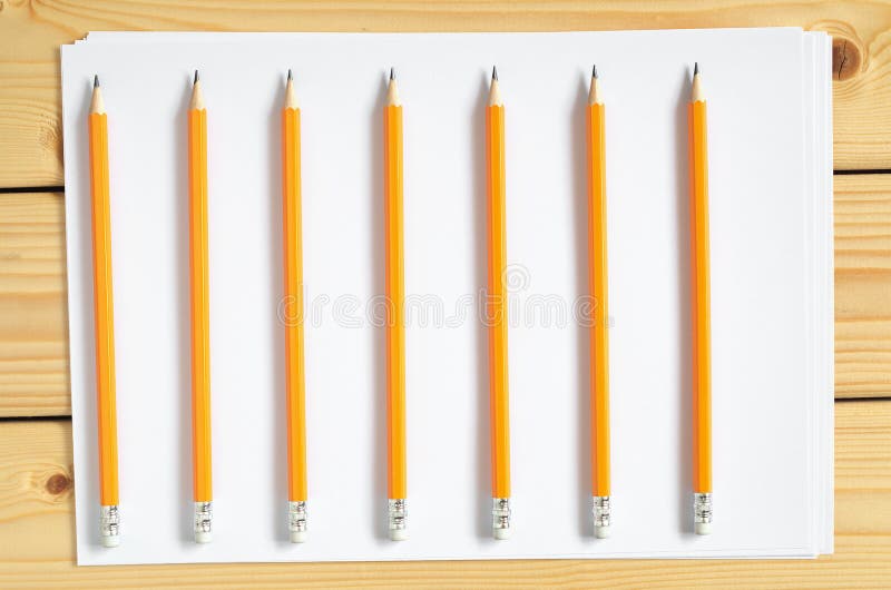 Pencils and paper stock image. Image of white, drawing - 69512457