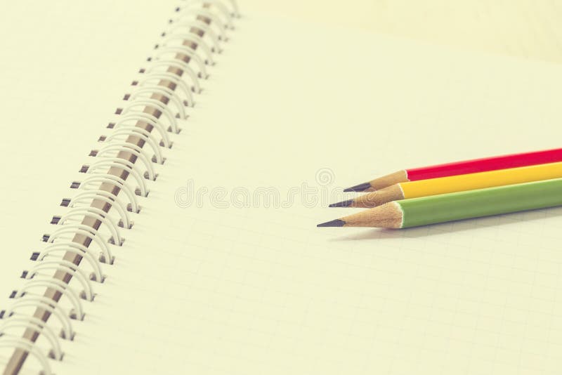 Pencils on Paper, Vintage Style Stock Photo - Image of concept, grid ...