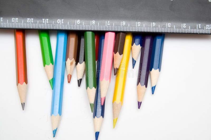 Pencils and ruller stock image. Image of draw, calculations - 4626035