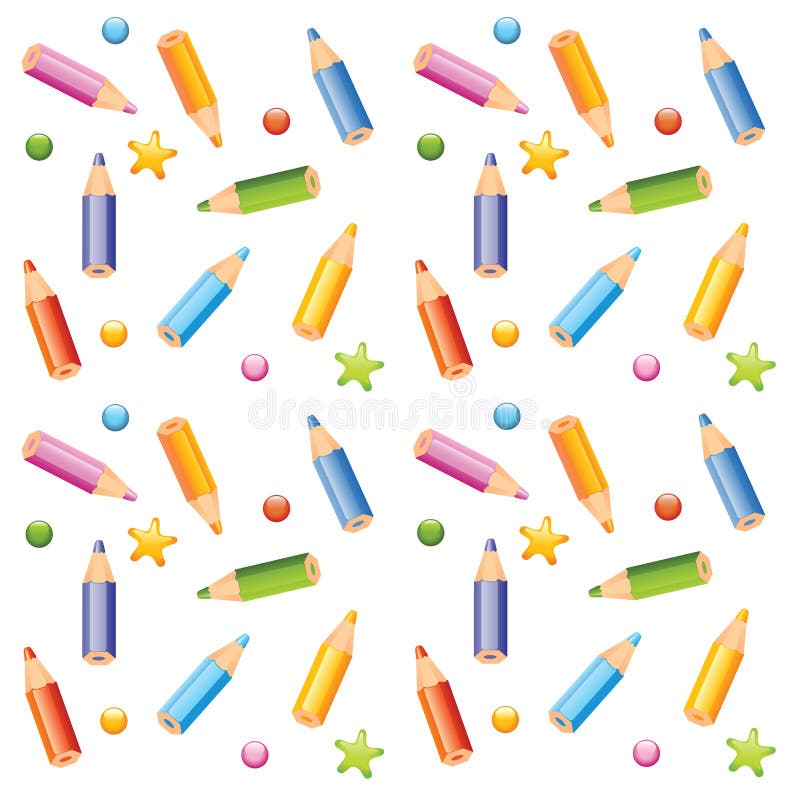 Pencils seamless pattern stock vector. Illustration of paper - 9229265