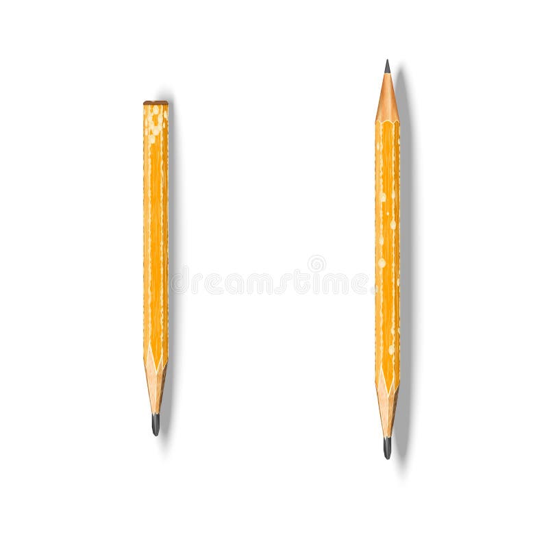 Pencils with Sharpened Tips and Traces of Use, Including Chips ...