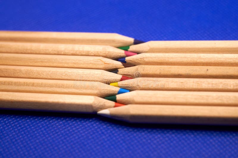 Pencils Stacked Against Each Other Stock Image - Image of college ...