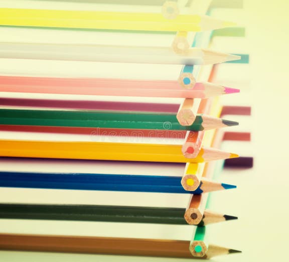 Pencils Stacked in Log House Stock Image - Image of close, fancy: 102190341