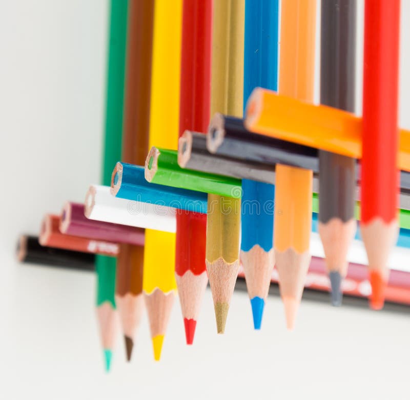 Pencils Stacked in Log House Stock Image - Image of drawing, pencil ...