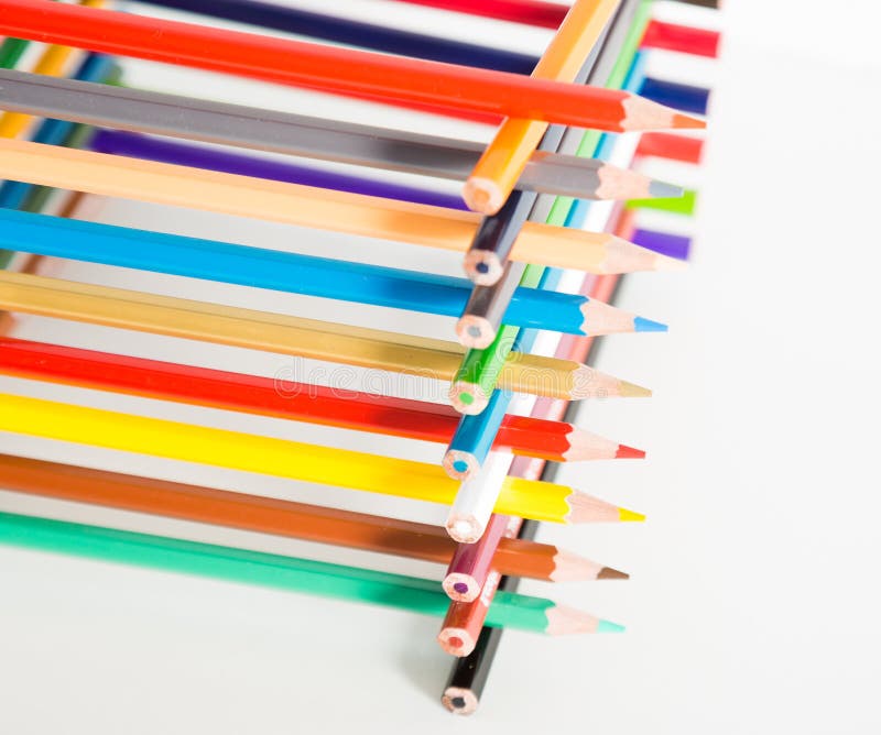 Pencils Stacked in Log House Stock Image - Image of drawing, fancy ...