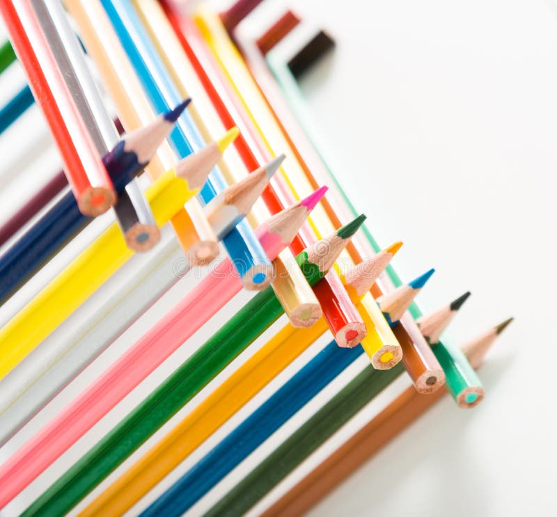 Pencils Stacked in Log House Stock Image - Image of drawing, pencil ...