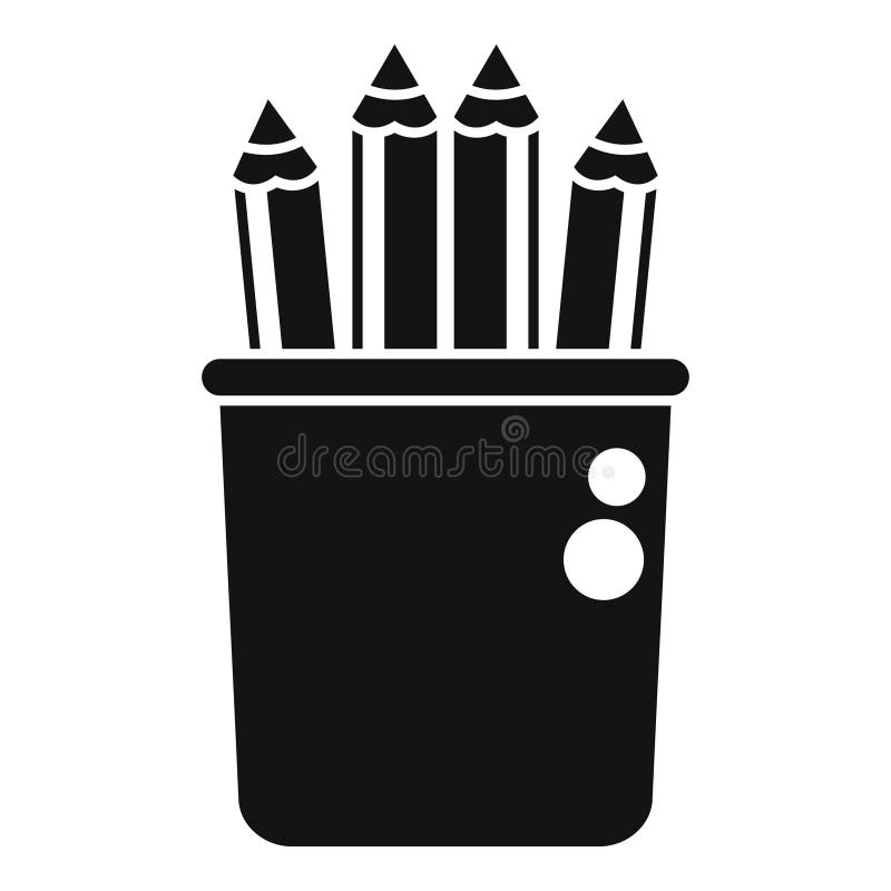 Pencils Standing in a Pencil Holder for Drawing and Sketching Stock ...