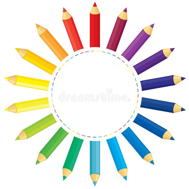 Pencils sun stock vector. Illustration of wood, kids - 33158033