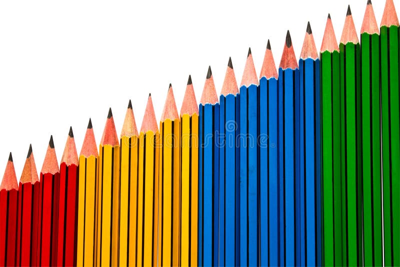 Pencils on White Background Stock Photo - Image of eraser, studio: 16557970