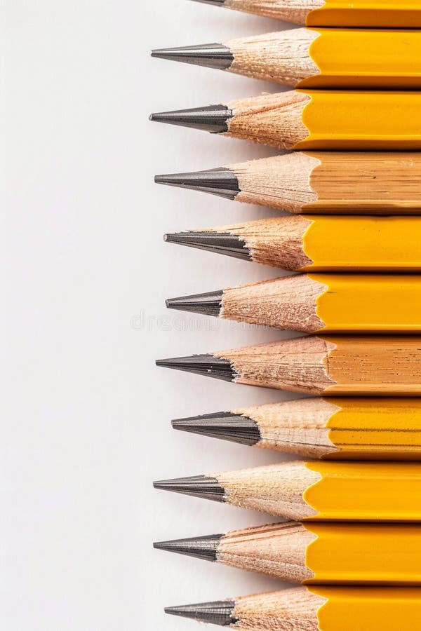 Pencils on a White Background Stock Image - Image of isolated ...