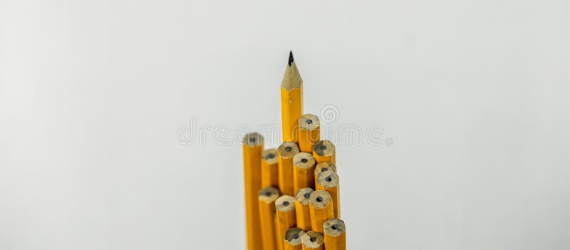 Pencils on White Background Stock Image - Image of sharpened, closeup ...