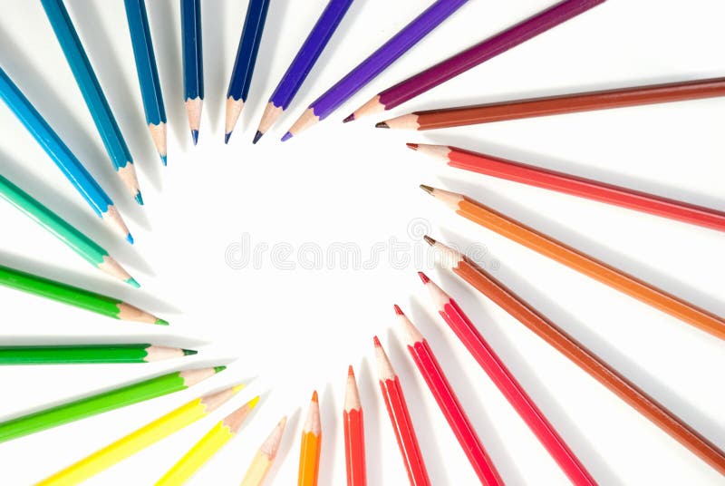 Pencils on White Background Stock Photo - Image of blue, color: 31028630