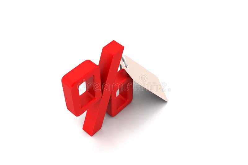 Pendant Avec Le Signe De Pour Cent Image stock - Image of financier ...