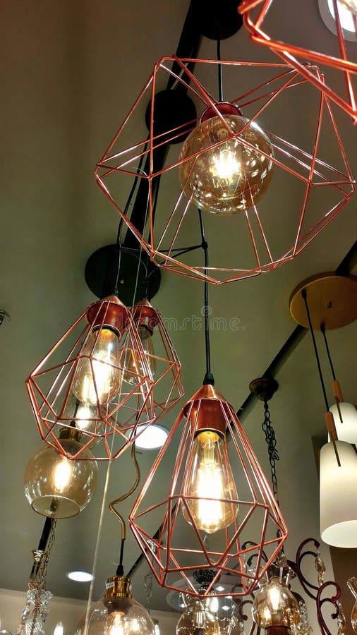 Pendant Lamp Hanged on the Ceiling Stock Image - Image of hanged ...