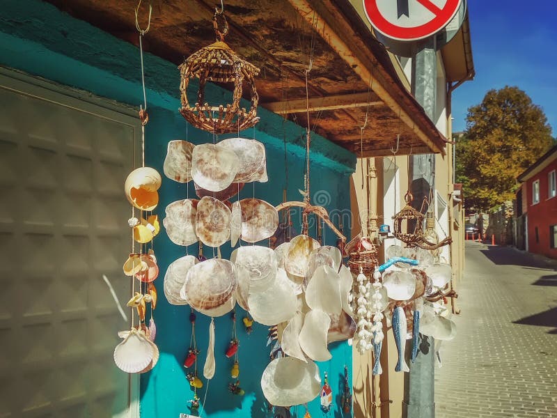 Pendants Made with Large Flat Sea Shells - a Traditional Mediterranean ...