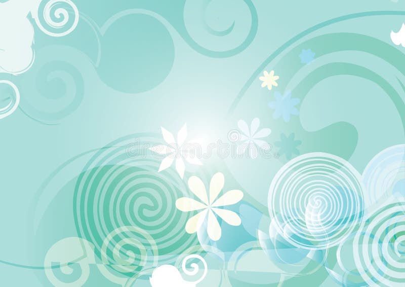 Pendiente Azul Abstracta De La Flor Del Vector Del Fondo De La ...