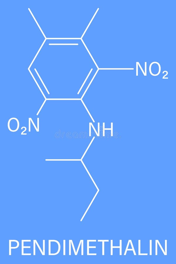 Pendimethalin Molecule. Skeletal Formula. Stock Vector - Illustration ...