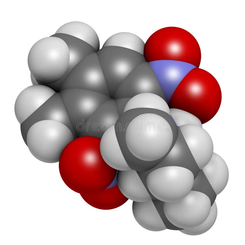 Pendimethalin Herbicide Molecule. 3D Rendering Stock Illustration ...