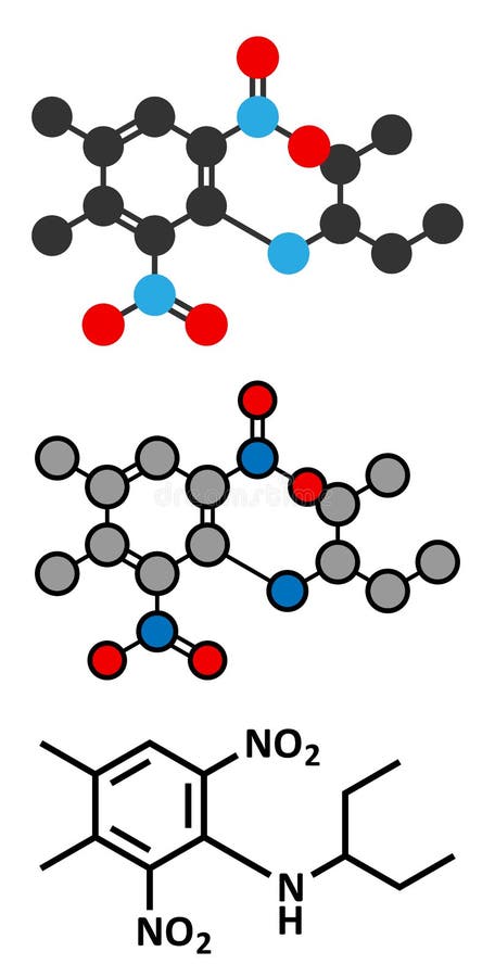Pendimethalin Herbicide Molecule Stock Vector - Illustration of ...