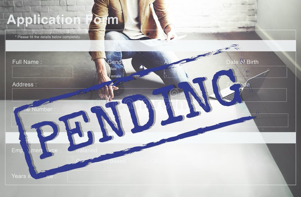 Pending Application Form Document Reply Concept Stock Image - Image of ...