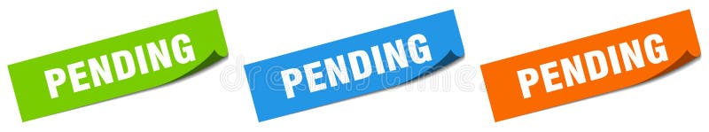 Pending Banner. Pending Speech Bubble Label Set. Stock Vector ...