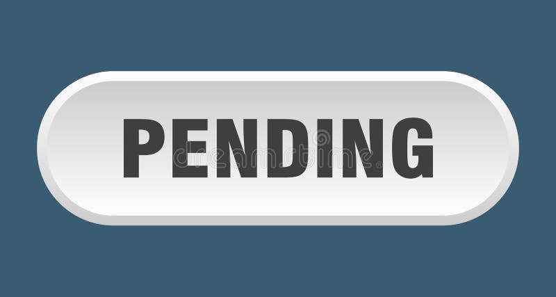 Pending button stock vector. Illustration of label, flat - 158488584