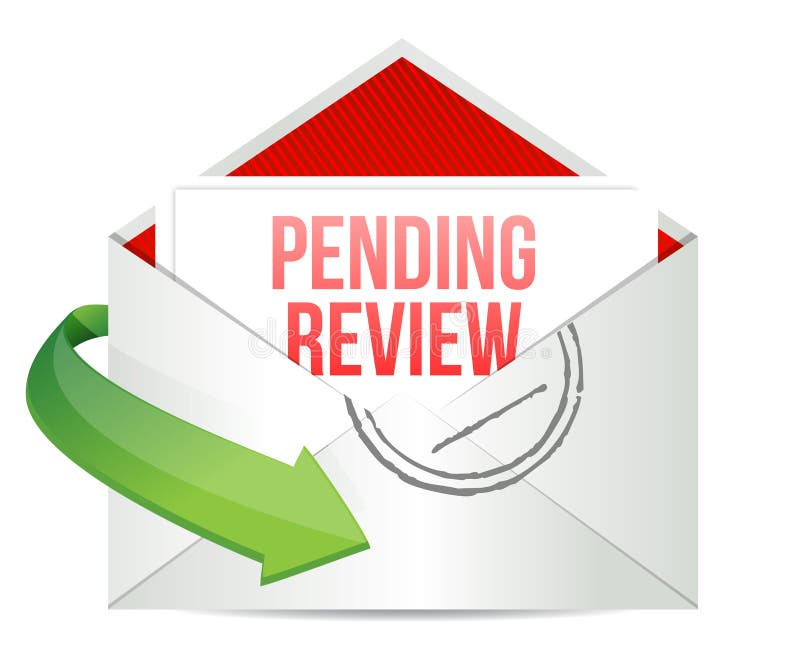 PENDING REVIEW Stamp stock illustration. Illustration of paperwork ...