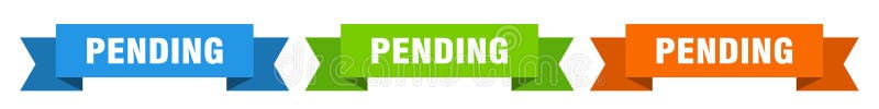 Pending Ribbon. Pending Isolated Paper Sign. Banner Stock Vector ...